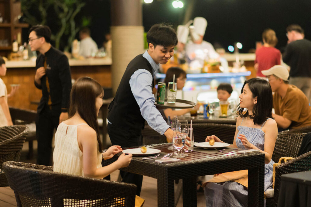 The “FROM OCEAN TO TABLE” seafood buffet by the beach at Marriott ...