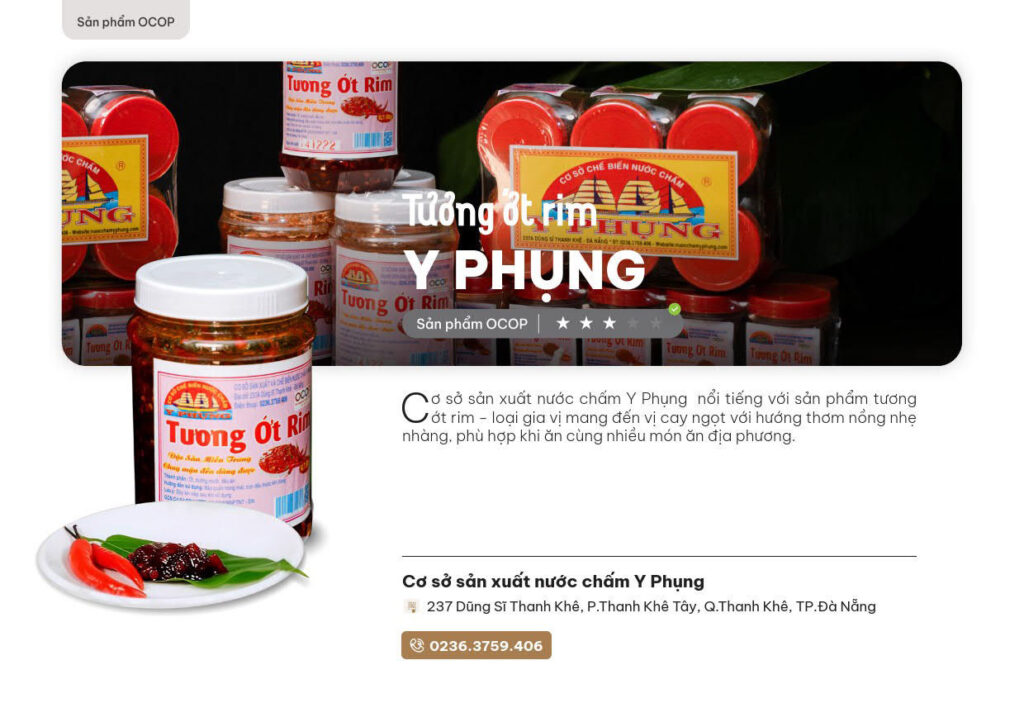 Tương ớt rim Y Phụng – Sản Phẩm OCOP Đà Nẵng - Cổng thông tin du lịch ...