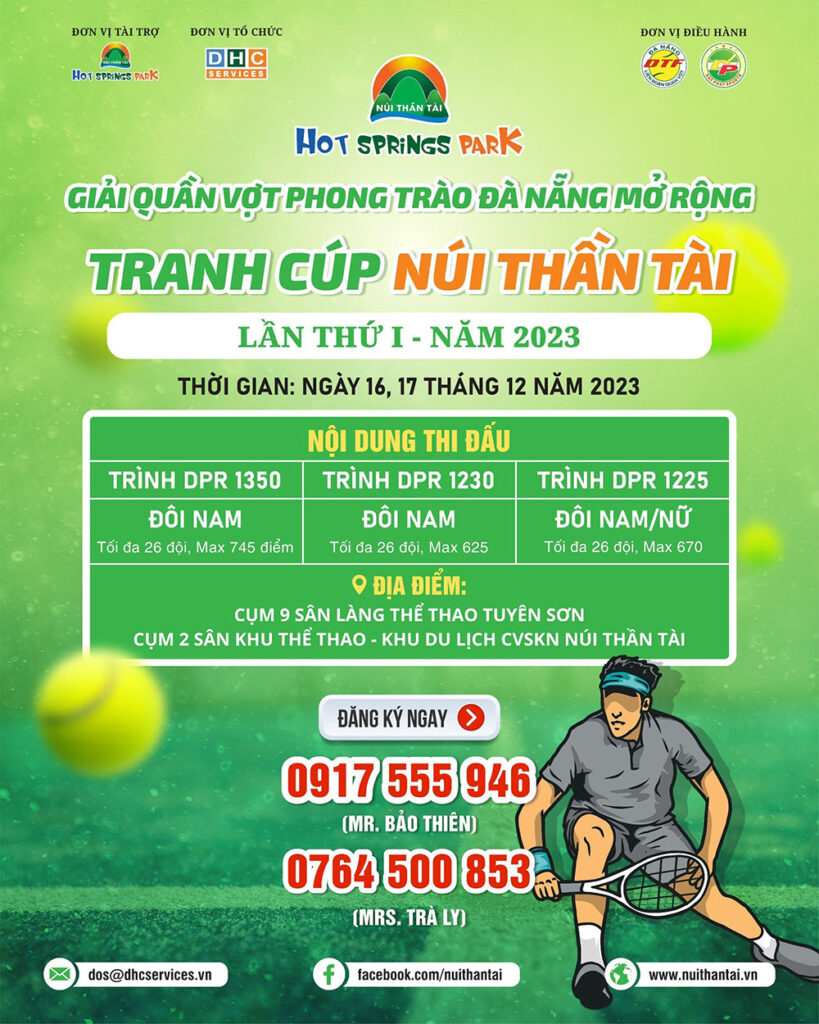 Giải quần vợt phong trào Đà Nẵng mở rộng tranh Cúp Núi Thần Tài lần thứ ...